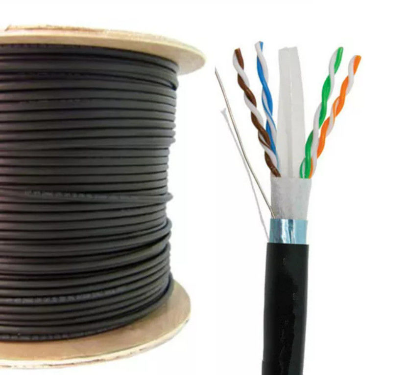 Outdoor Double Jacket Cat6 UTP Lan Cable 24AWG 4 Pairs For Network ...