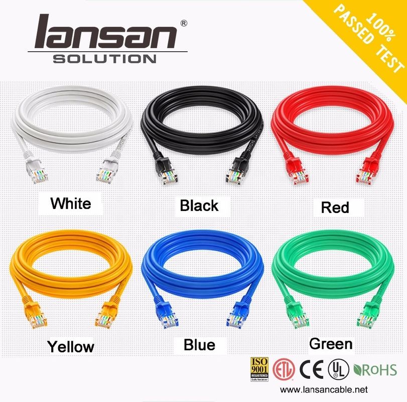 CAT6 UTP Copper ROHS PVC Network Patch Cable Customzied colors jacket ...
