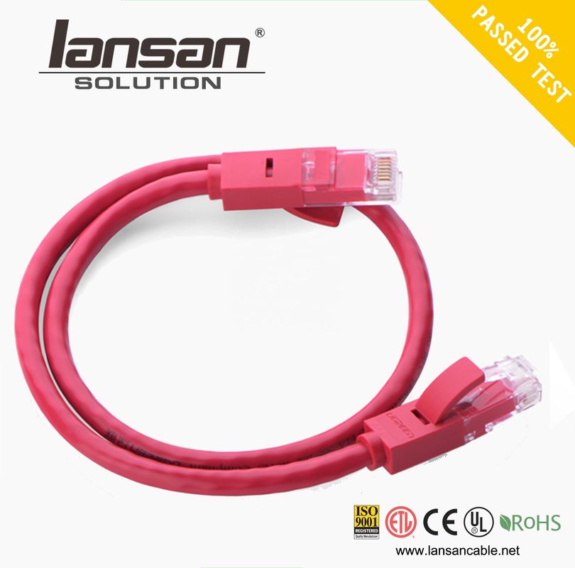 CAT6 UTP Copper ROHS PVC Network Patch Cable Customzied colors jacket ...