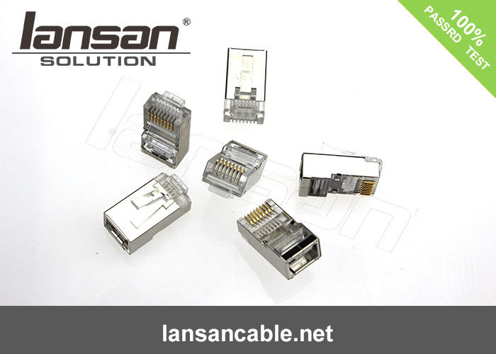 2000 Mating Cycles Cat 7 Modular Plug , Ftp Rj45 Cat7 Plug 50U FCC ...