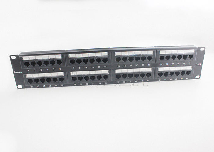 24 Port Staggered UTP Blank Patch Panel , RJ45 Cat6 Keystone Jack Quick ...