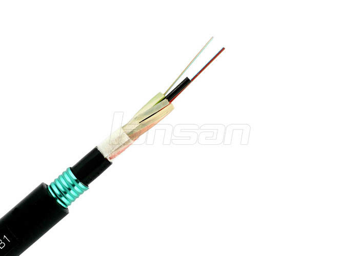 One Layer PE Jacket Armoured Outdoor Cable , GYFTS Single Mode Armored ...