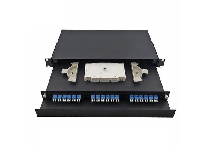 Rack Mount Fiber Optic Patch Panel , 36 Ports 19 Feets Drawer Style 1u ...
