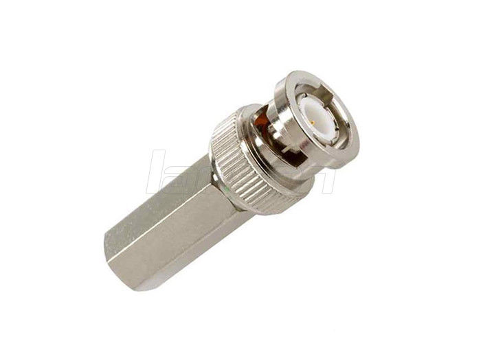 RG59 RG58 Coaxial Cable Compression BNC Connector Nickel Plating
