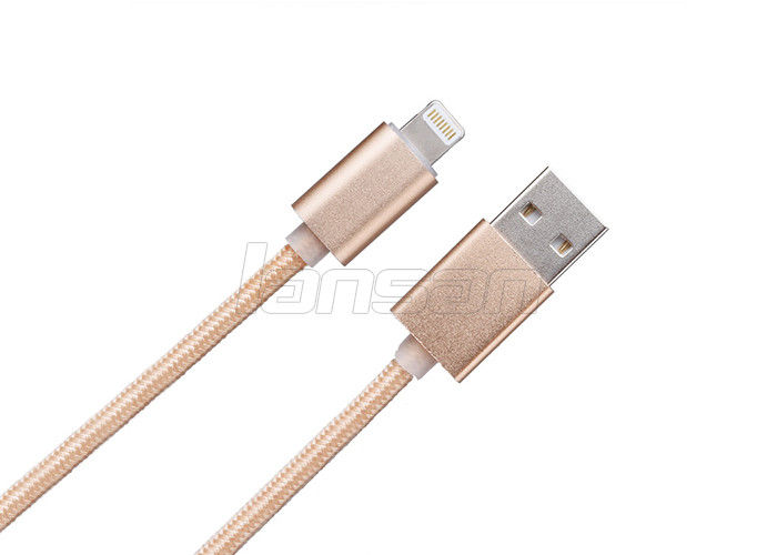 1m Nylon Insulated Micro USB Charging Cable , USB Data Sync Cable For ...