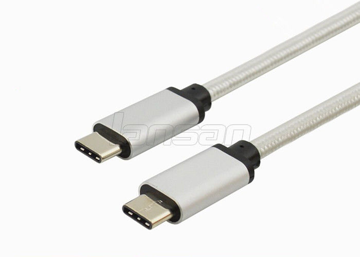 Aluminum Foil 2A Nylon Braided Type C USB Cable For Mobile Phone FCC ...