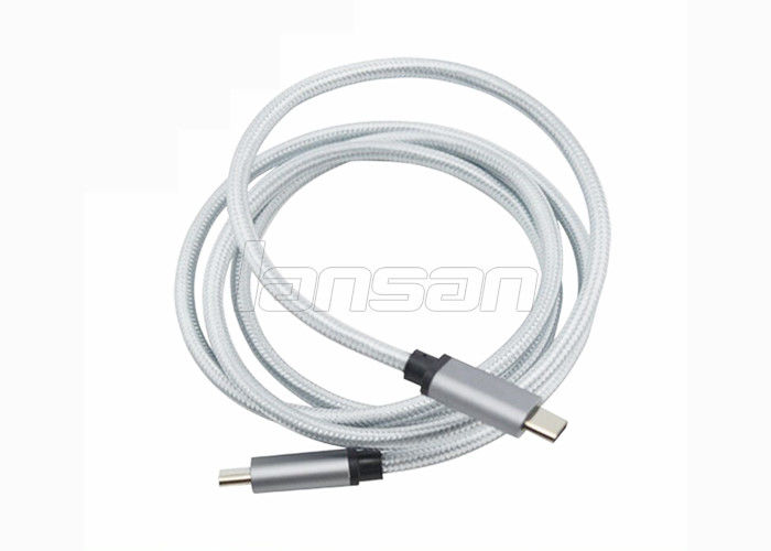 Aluminum Foil 2A Nylon Braided Type C USB Cable For Mobile Phone FCC ...