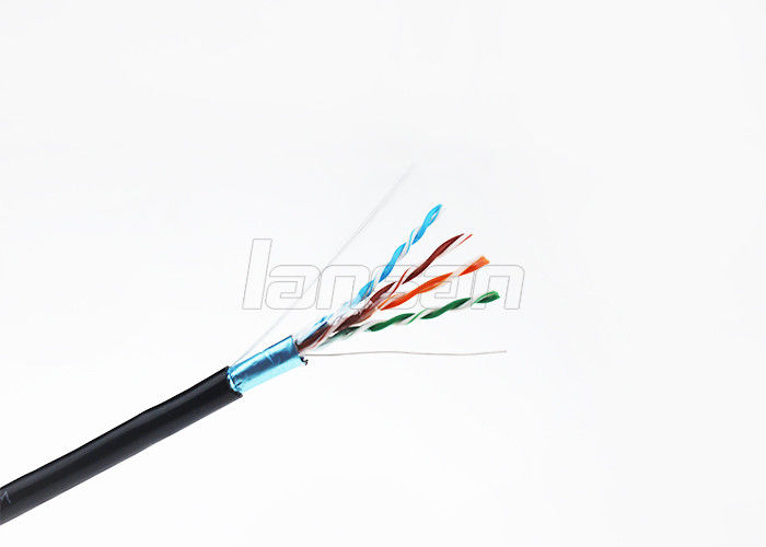 Color Customized Cat5e Lan Cable Bare Copper FTP AI Mylar For Ethernet