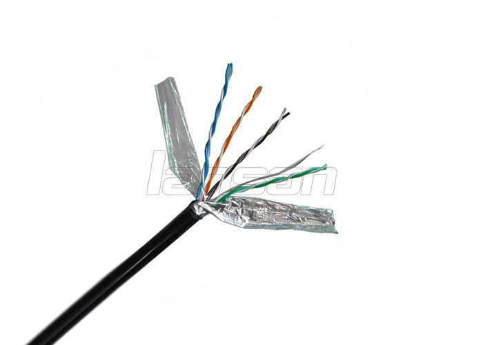 4 Pairs Stranded Data FTP Cat6 Outdoor Cable , 0.57mm Solid Copper ...