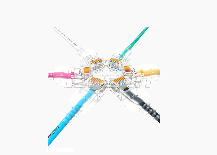 Round RJ45 Cat6 Patch Cord 0.4mm O.F.C. Copper Ethernet UTP Cable For ...