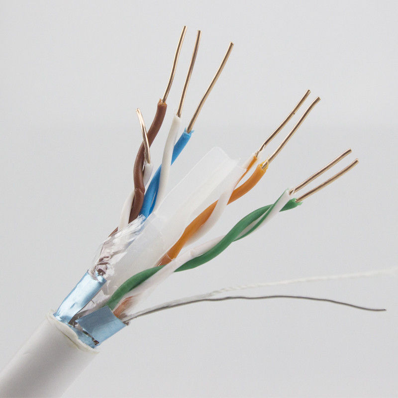 Indoor Outdoor Cat6 Lan Cable 23AWG CCA Conductor HDPE Insulation PVC ...