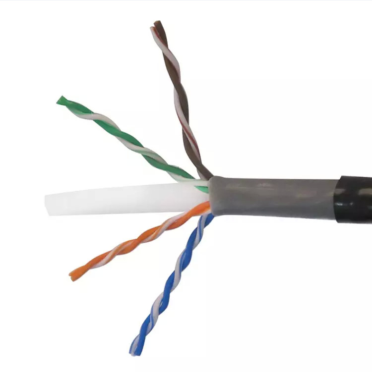 Outdoor Unshielded Cat6 Lan Cable 4 Pairs Twisted Network Cable