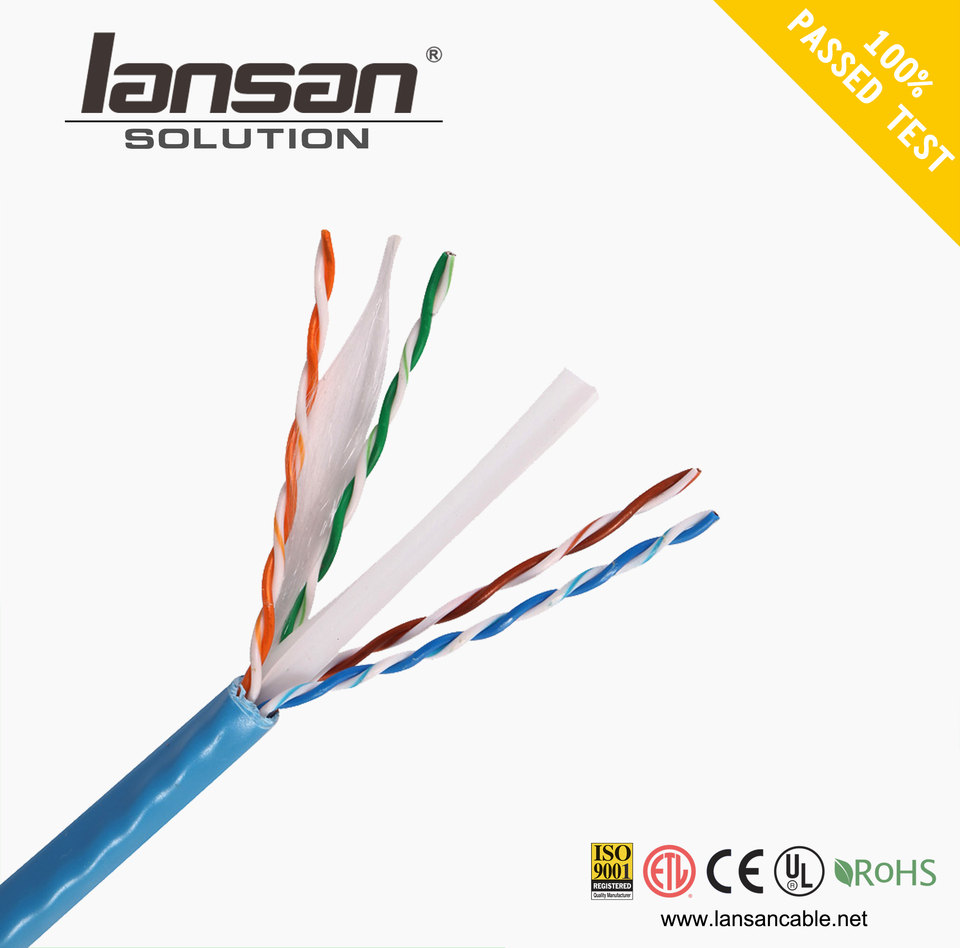 23AWG Cat6A UTP Lan Cable 500MHz 10Gbps Speed 305M 1000FT For Networking
