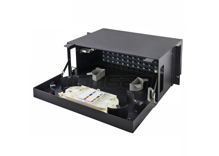 FTTH / CATV Fiber Optic Cable Assembly 4u 19 Feets 144 Port Fiber Patch ...