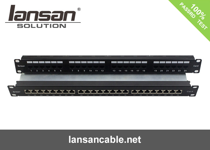 Dual IDC 2U Patch Panel Unsheild UTP 48 Port Cat6 Patch Panel UL 180 Degree