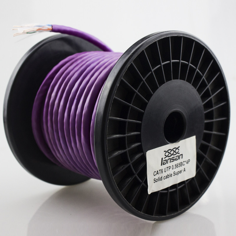 PVC Unshielded Copper Clad Aluminum Cat6 Cable 23AWG Cat6 Network Cable