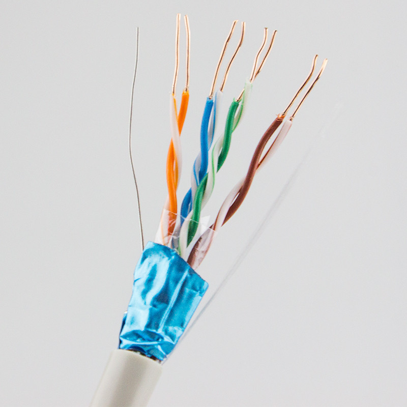 Solid Networking PVC Cat5e Lan Cable FTP 0.50mm Copper Clad Aluminum ...