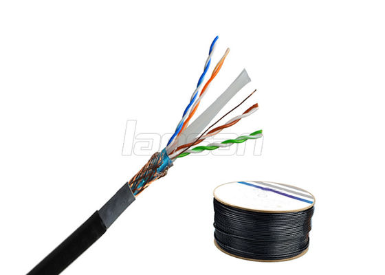 Polyethylene SFTP PVC Cat6 Cable Al Foil 23AWG HDPE Cat6 Shielded Cable